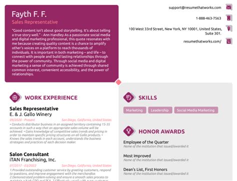 Download Free Sales Representative Template On
