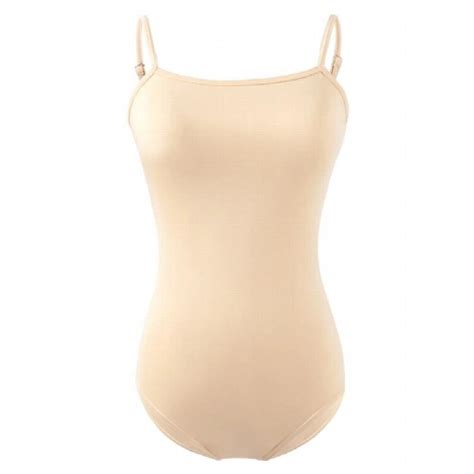 Nude Ballet Underwear Women Girls Gymnastics Seamless Camisole Skin Ballet Leotard Swimsuit