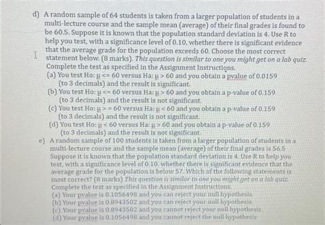 Solved A Random Sample Of Size Is Taken From A Normal Chegg Com