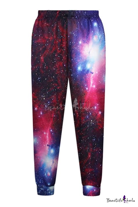 High Waist Galaxy Print Loose Casual Pants