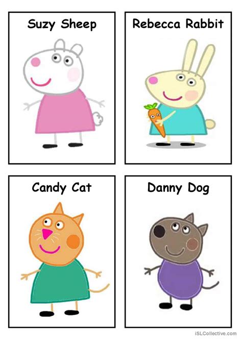 List Of All The Peppa Pig Characters Dibujos Cute Para Imprimir
