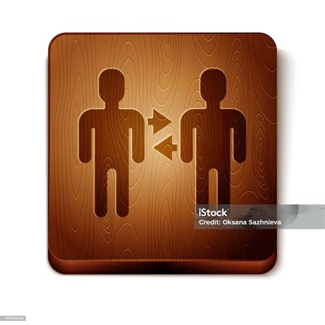 갈색 프로젝트 팀 기본 아이콘이 흰색 배경에 격리되어 있습니다 비즈니스 분석 및 계획 컨설팅 팀 워크 프로젝트 관리 나무 사각형 버튼입니다 벡터 일러스트레이션 개념에 대한