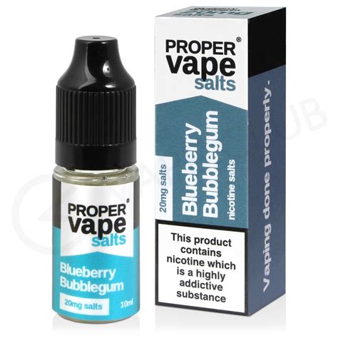 Blueberry Bubblegum Proper Vape Nic Salt E Liquid 10 For £12