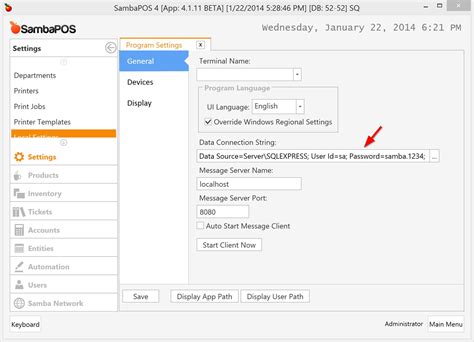 Sambapos Database Configuration V4 Tutorial Sambaclub Forum