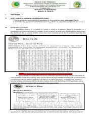 LAS Statprob Q WEEK Docx Statistics And Probability Quarter Week I GRADE LEVEL II