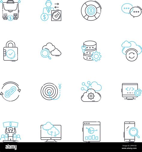 Sales Enhancement Linear Icons Set Performance Growth Strategy