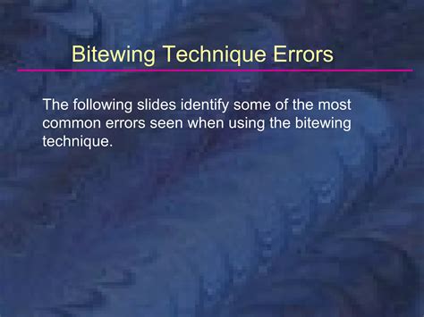 Radiology Bitewing Technique Pdf