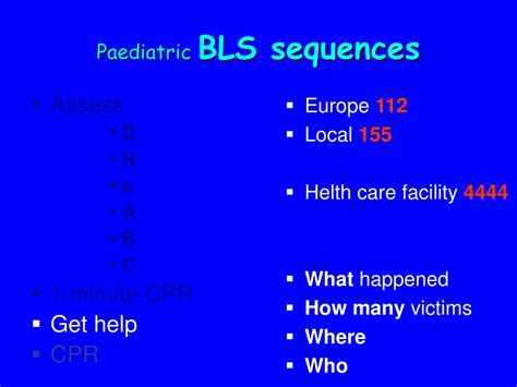 PPT Paediatric BLS PowerPoint Presentation Free Download ID 6095991
