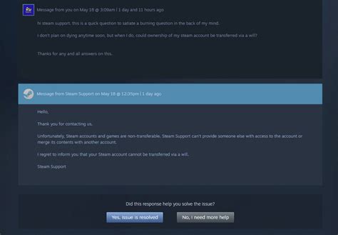 Пользователь выяснил Steam не будет передавать аккаунт по наследству Хабр