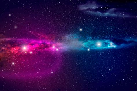 매직 컬러 은하 성운 빛나는 별과 공간 배경 어두운 깊은 공간에서 스타 더스트와 은하수와 다채로운 코스모스 무한한 우주와 별이 빛나는 밤 또한 공상 과학 이미지 우주
