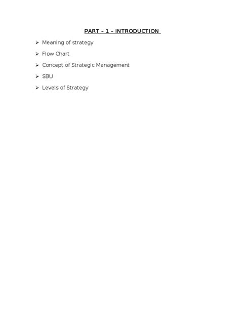 Chpt 1 Intro Pdf Strategic Management Policy