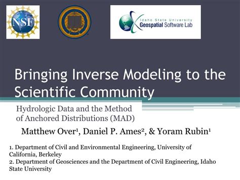 Ppt Bringing Inverse Modeling To The Scientific Community Powerpoint Presentation Id4240646