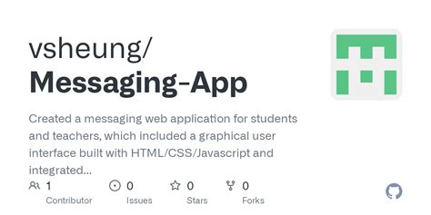 Github Vsheungmessaging App Created A Messaging Web Application For
