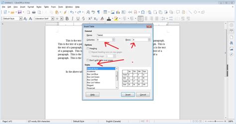 Guide Libreoffice Writer Part 4 Tables Freezenet Ca