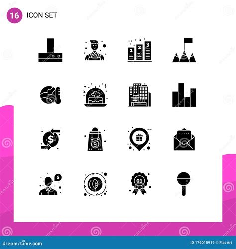 Graph Set Environment Diagram Infographic Icon Business Chart Cartoon Vector
