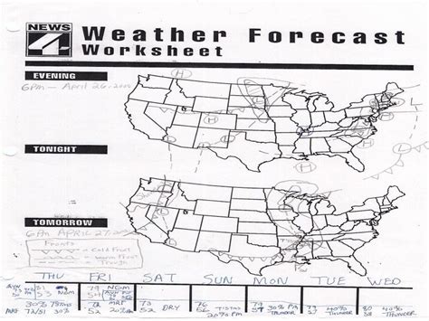 50 Forecasting Weather Map Worksheet 1