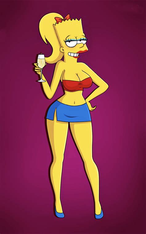 Rule 34 After Transformation Age Progression Aged Up Bart Simpson Bartina Simpson Bedroom Eyes