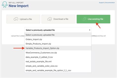 Import From External Source Or Use Existing File Wp All Import