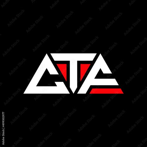 CTf Triangle Letter Logo Design With Triangle Shape CTf Triangle Logo
