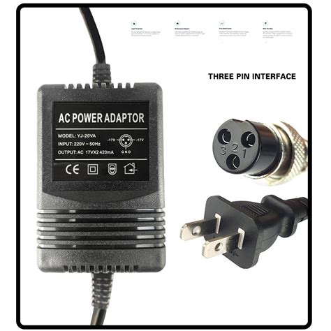 สายเคเบิล220vสายไฟมิกเซอร์ 4 24 หม้อแปลงอะแดปเตอร์ภายนอก 3 รูกลมปากผสมหม้อแปลงไฟฟ้ากระแสสลับ