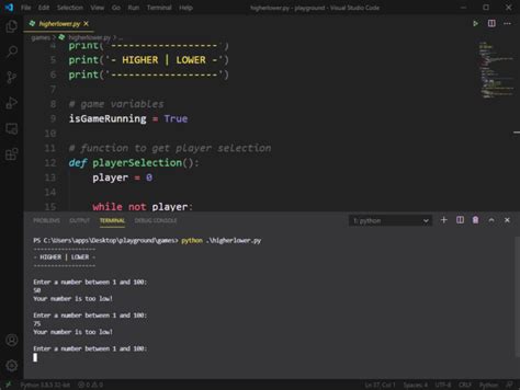 Higherlower Game In Python Tsjdevapps