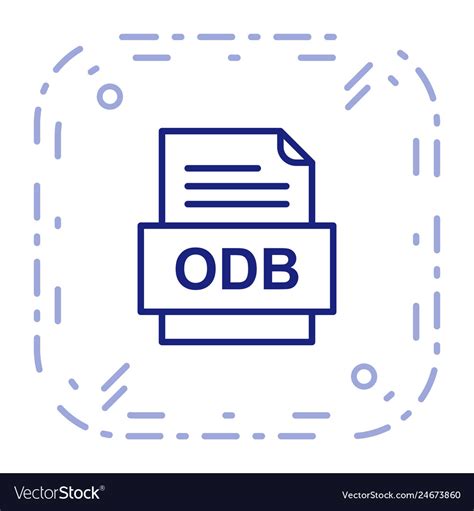 Odb File Document Icon Royalty Free Vector Image