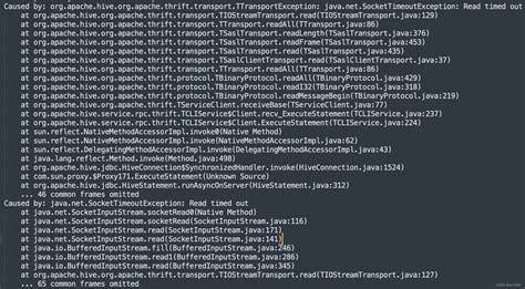 Hive Read Time Outhive Jdbc 超时设置 Csdn博客