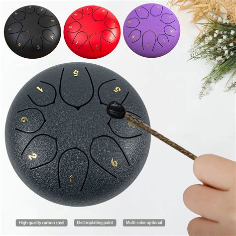 Steel Tongue Drum Rain Chime Hand Drums Sound Healing Instruments