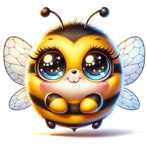 Watercolor And Splash Cute Funny Bees 4 Png File Biene Clipart
