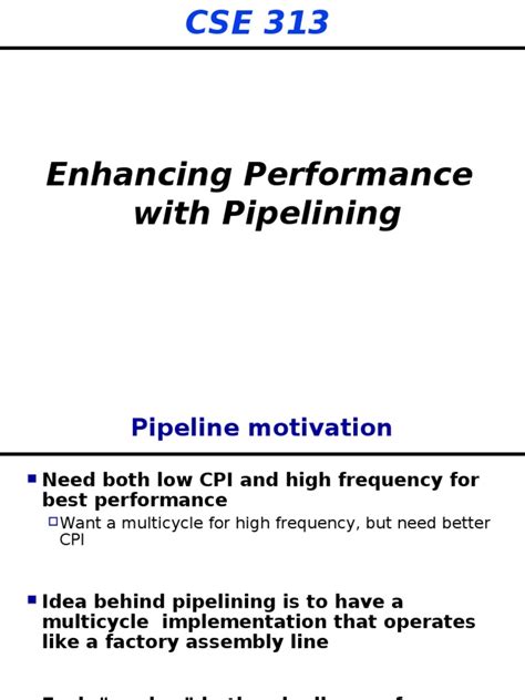 Enhancing Performance With Pipelining Pdf Areas Of Computer Science