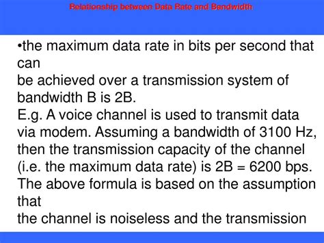 PPT بسم الله الرحمن الرحيم Relationship between data rate and bandwidth Arafat el madhoun