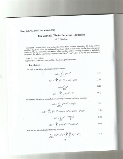 Pdf On Certain Theta Function Identities