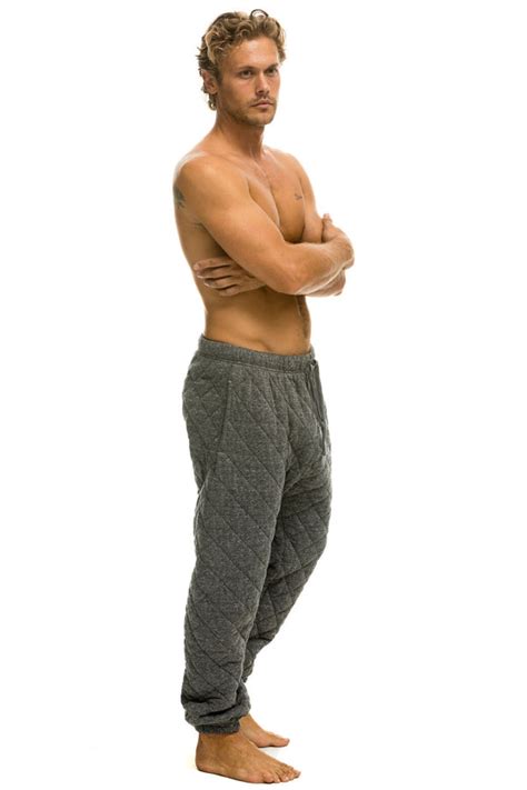 Quilted Sweatpants Heather Grey Aviator Nation