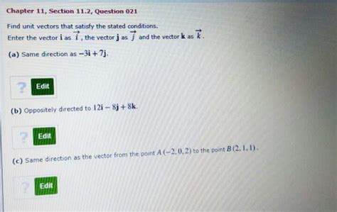 Solved Chapter 11 Section 11 2 Question 021 Find Unit Chegg Com