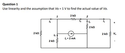 solved question 1use linearity and the assumption that v0 1v
