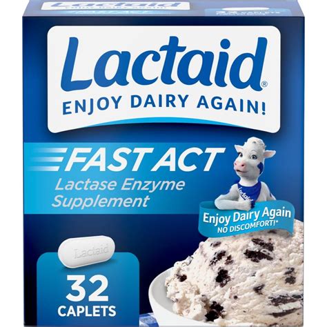 Lactaid Lactose Intolerance Relief Caplets With Lactase Enzyme