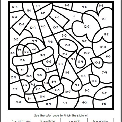 Math Spring Coloring Pages