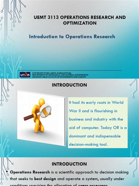 lecture 1 1 introduction to or pdf operations research