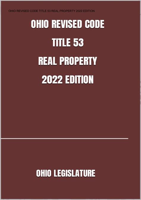 Download Book Pdf Ohio Revised Code Title 53 R 597528のブログ