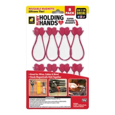 Ruby Holding Hands Magnetic Silicone Ties