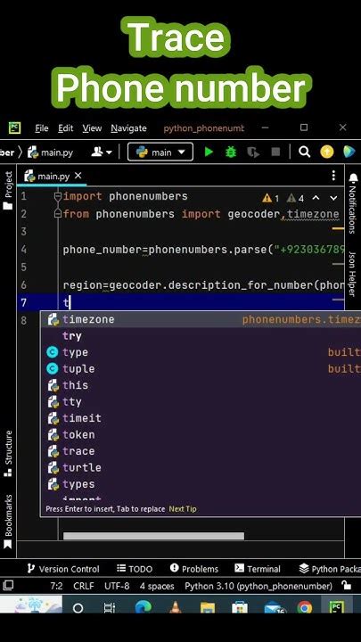 Track Phone Number Location Using Python Python Cool Projects Python