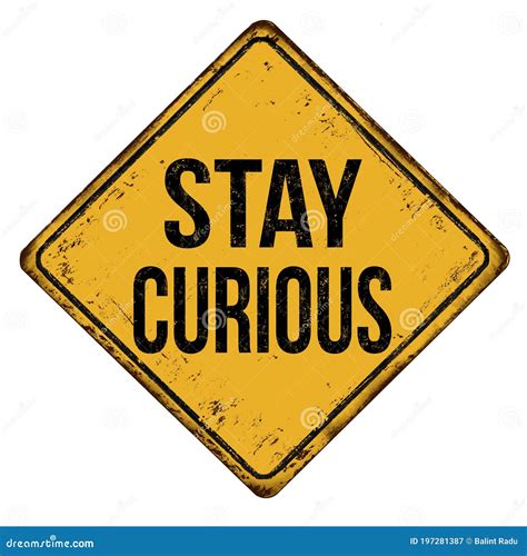 Stay Curious Hand Drawn Vector Lettering Phrase Isolated On Black Background Royalty Free