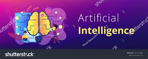 Big Brain Circuit Programmers Artificial Intelligence Stock Vector Royalty Free 1291275487