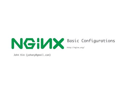 Nginx Basic Configurations Ppt