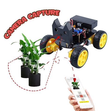 DIY Smart Car Robot Kit For Arduino WD Wifi ESP CAM Dolly Kit Easy Assembly With Camera Kit
