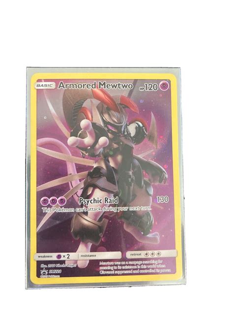 Armored Mewtwo Promo Sm228 Pokemon Sun And Moon Full Art Holo Black