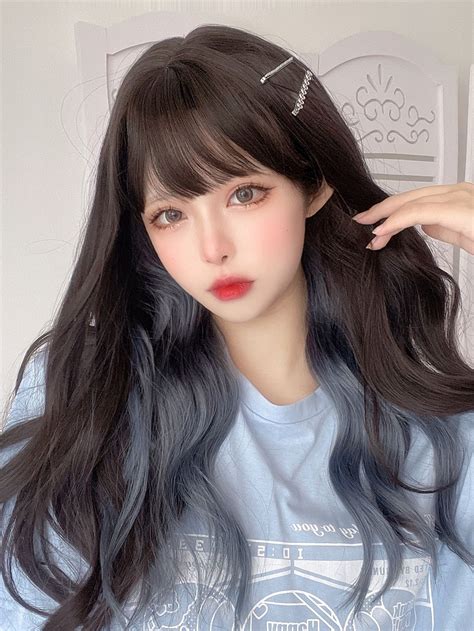Long Curly Synthetic Wig With Bangs