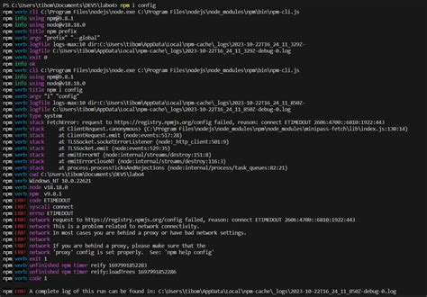 Npm Why Do I Receive An Error When Installing Config Package Stack Overflow