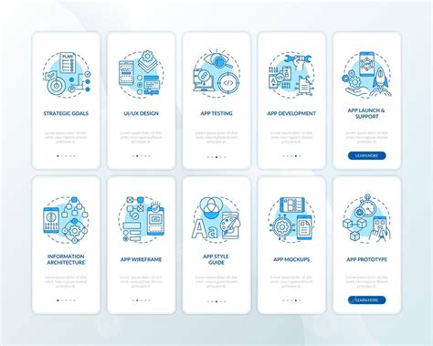 Onboarding Screen For Mobile App Development With Set Of Conceptual Elements Vector Slider