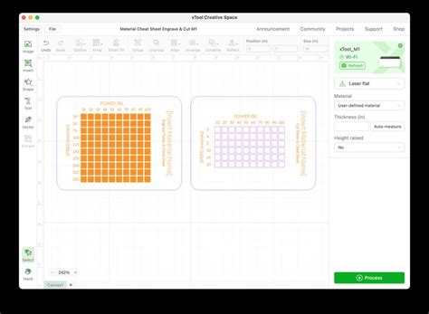 Xtool M1 Test Grid Diy Cheat Sheet For Cutting And Engraving Etsy Australia